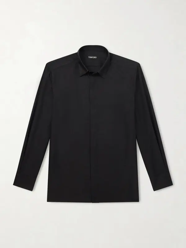 TOM FORD Twill Shirt - Black