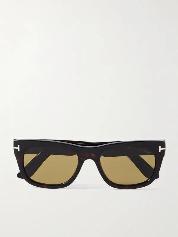 TOM FORD Marshall Rectangular-frame Acetate Sunglasses - Tortoiseshell