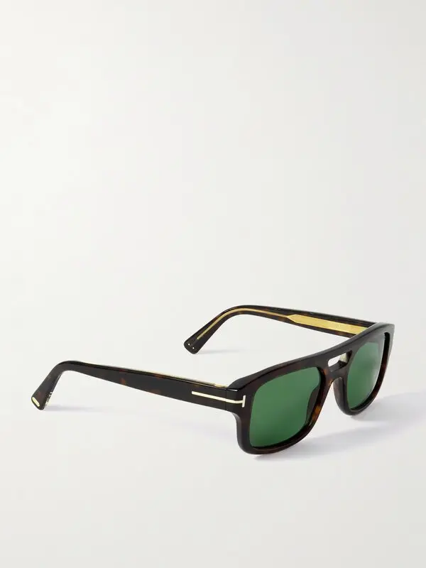 TOM FORD Navigator Aviator-style Acetate Sunglasses