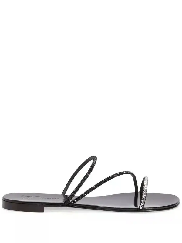 GIUSEPPE ZANOTTI Crystal-embellished Sandals - Black