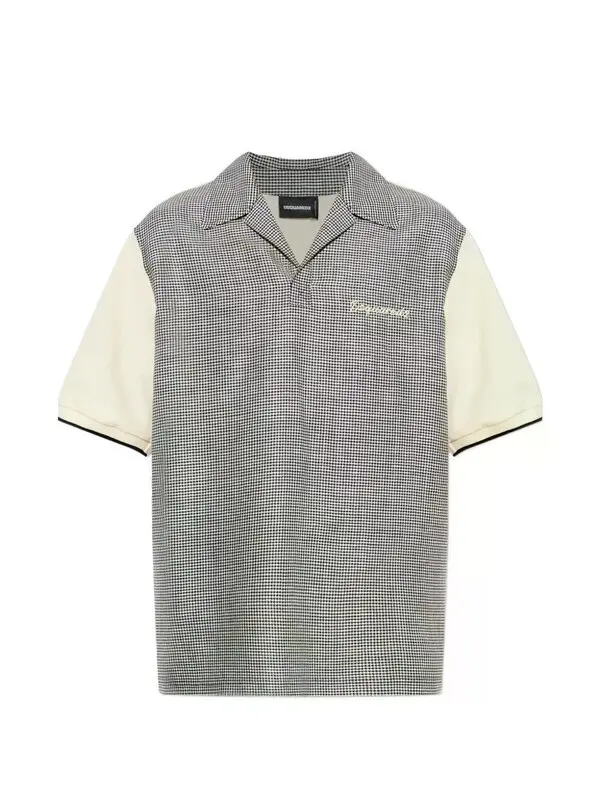 Dsquared2 Short-sleeved Houndstooth T-shirt - Neutrals