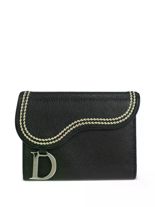Dior 2005 Saddle Leather Wallet - Black