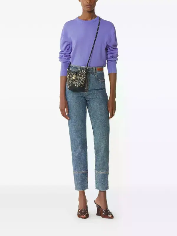 LANVIN Leopard Studded Bucket Bag