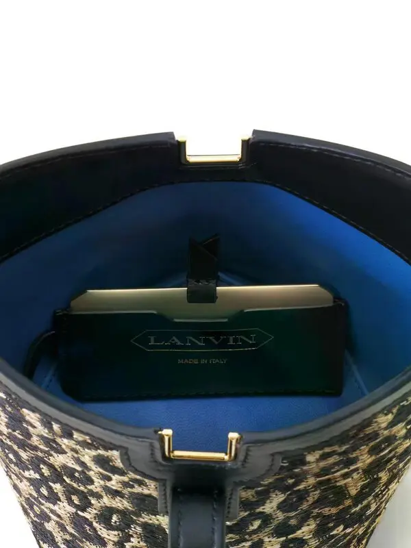 LANVIN Leopard Studded Bucket Bag