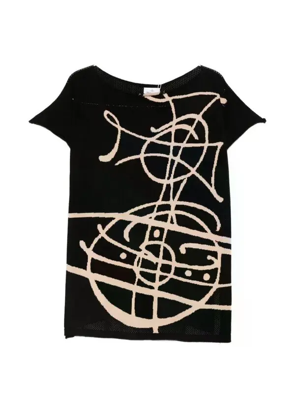 VIVIENNE WESTWOOD Graffiti Orb Sleeveless Top - Black