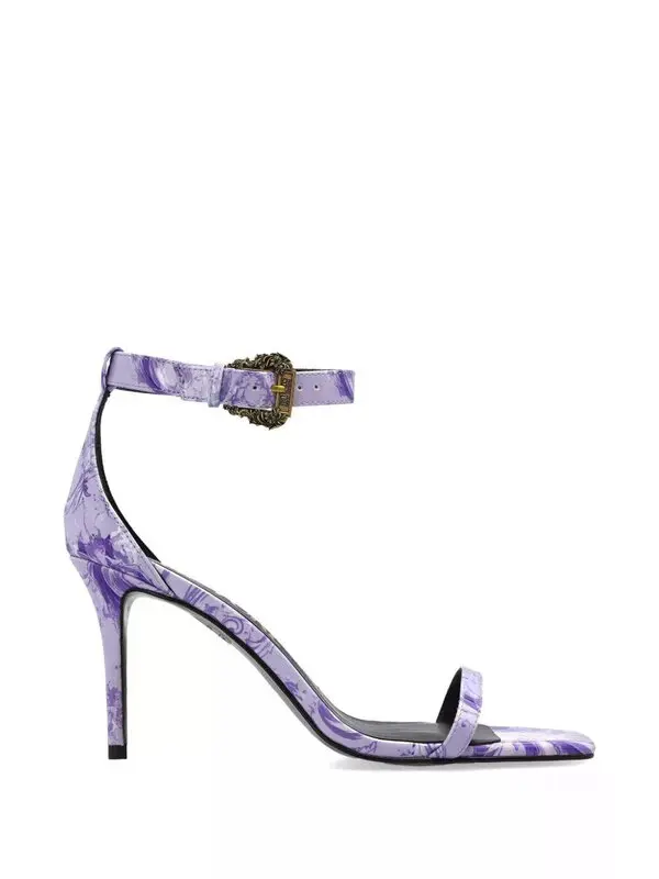 Versace Barocco-print Sandals - Purple