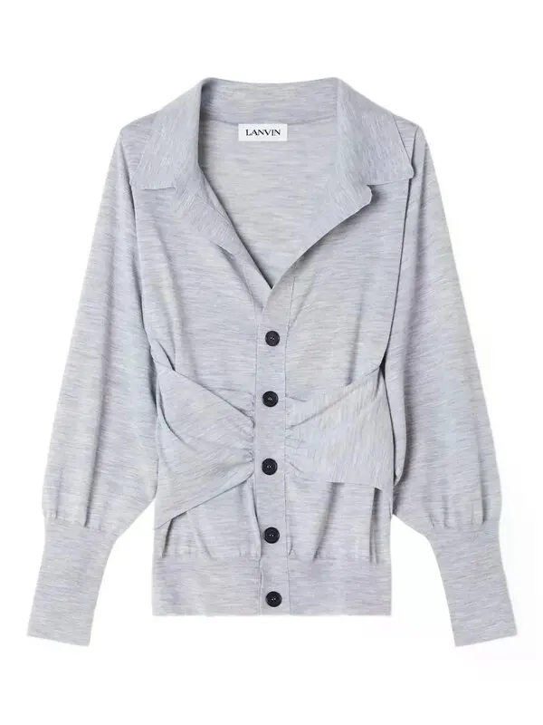 LANVIN Button Long-sleeve Cardigan - Grey