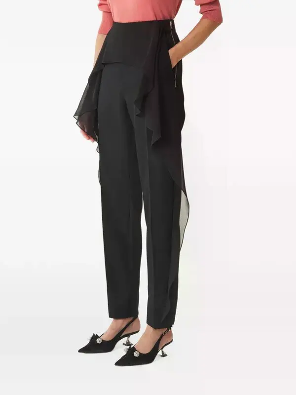 LANVIN Ruffle Detail Trousers - Black