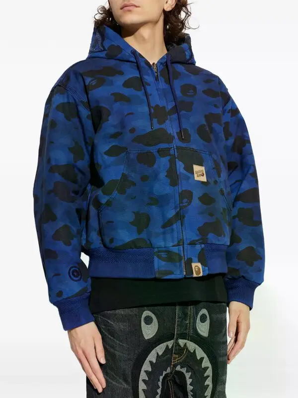 A BATHING APE Camouflage-print Hooded Jacket
