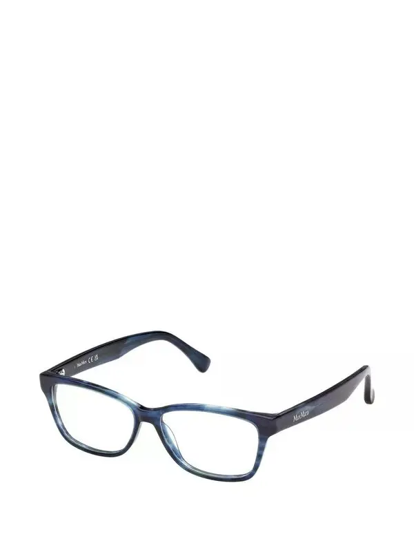 Max Mara Rectangle-frame Glasses - Blue