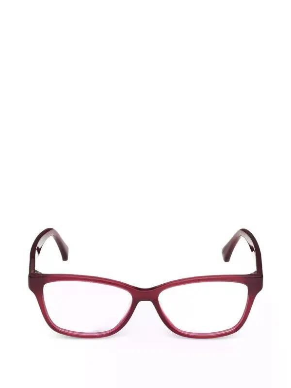 Max Mara Rectangle-frame Glasses - Red