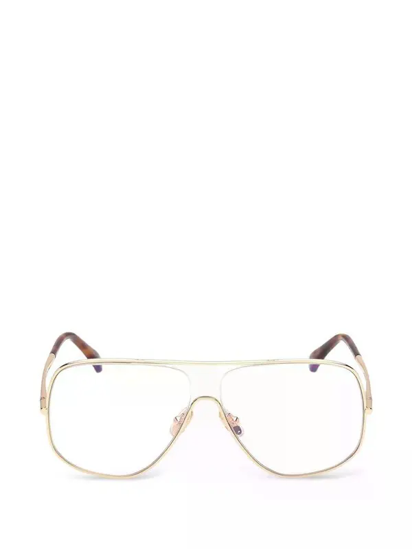 Max Mara Pilot-frame Glasses - Gold
