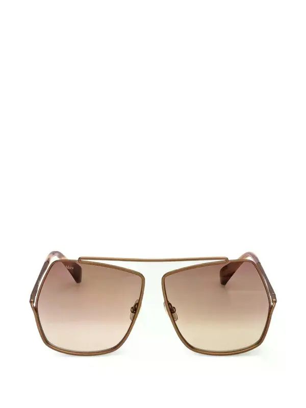 Max Mara Geometric Sunglasses - Brown