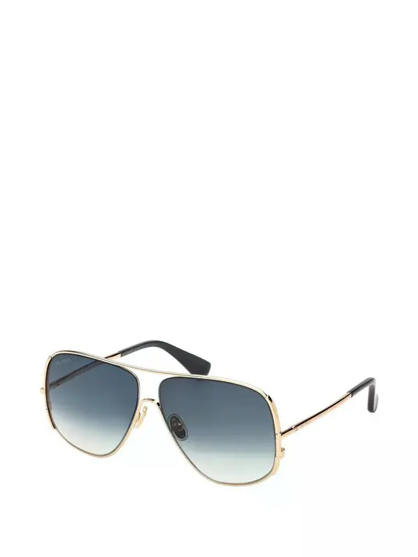 Max Mara Pilot-frame Sunglasses - Gold