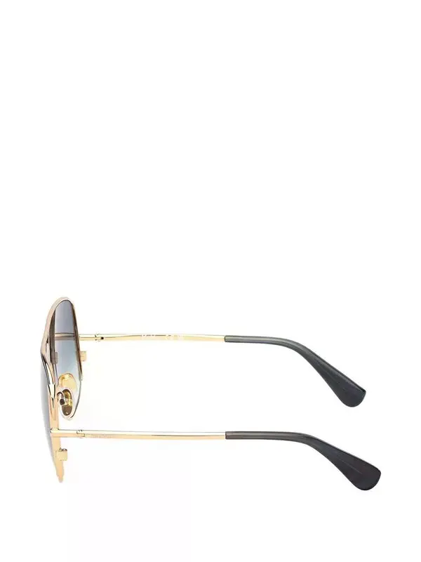 Max Mara Pilot-frame Sunglasses - Gold