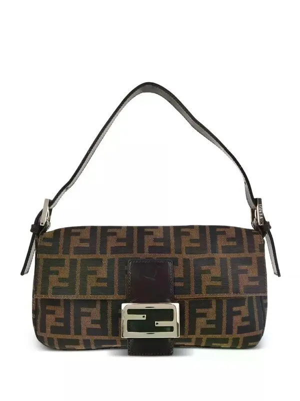 Fendi 2000 Baguette Ff-motif Tote Bag - Brown