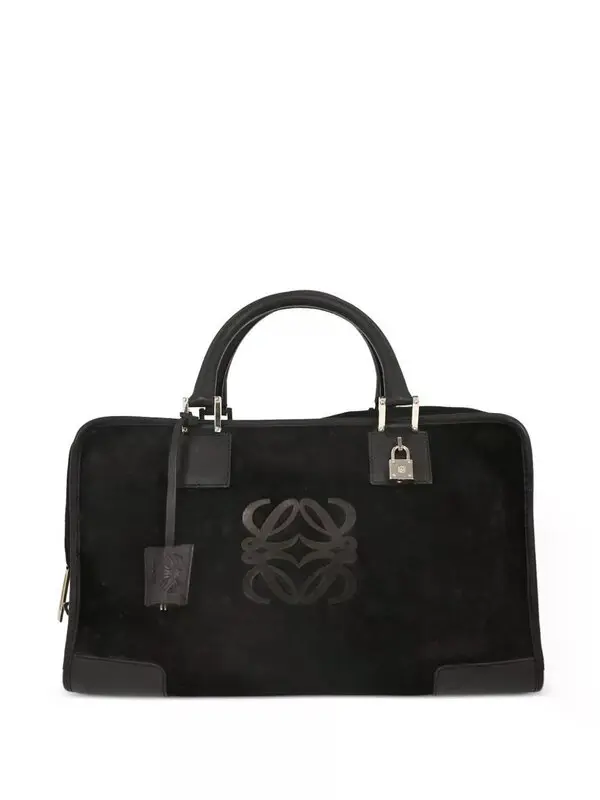 Loewe 2007 36 Amazona Suede Tote Bag - Black