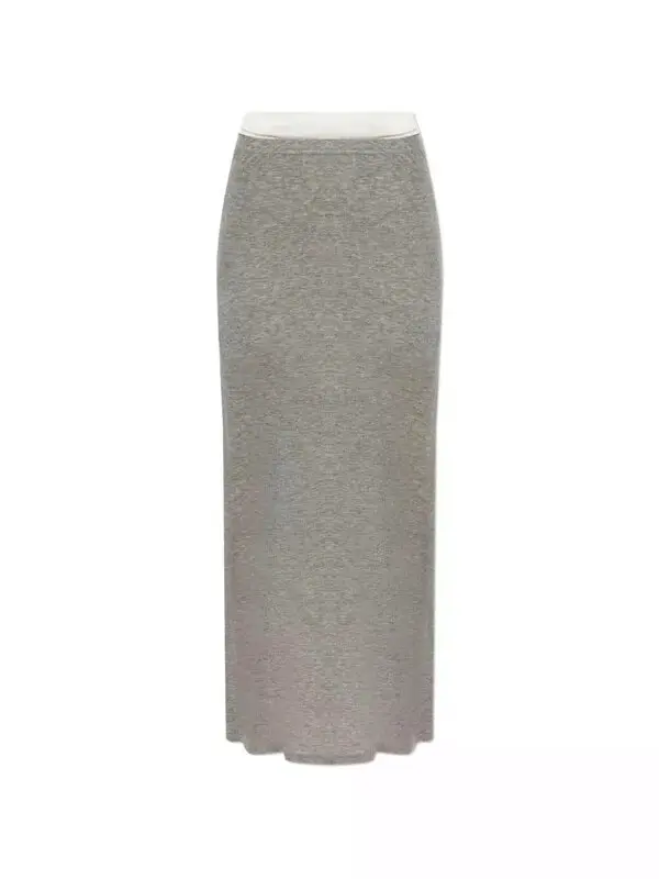SAMSOE SAMSOE Sadou Ribbed Maxi Skirt - Grey
