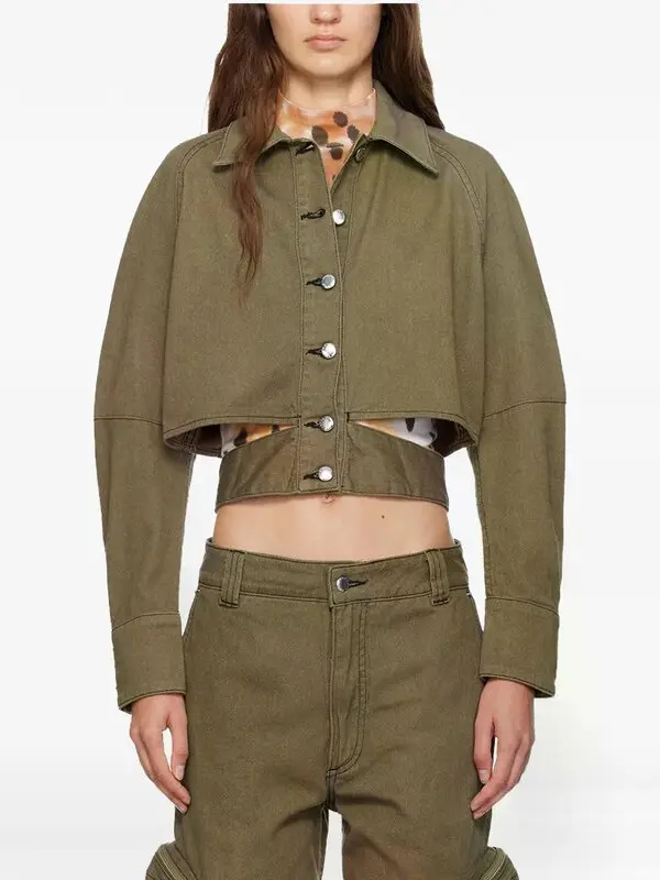Eckhaus Latta Ellipse Denim Jacket - Green