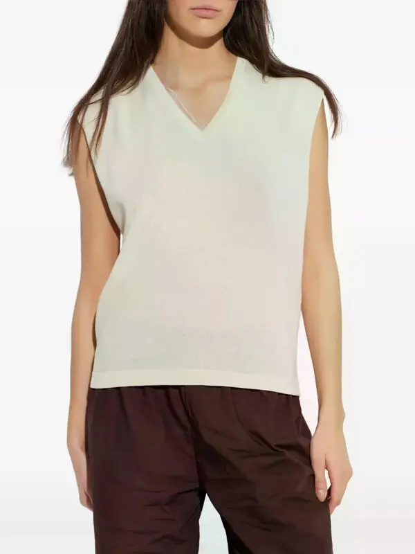 Fabiana Filippi Sleeveless V-neck Vest - Neutrals