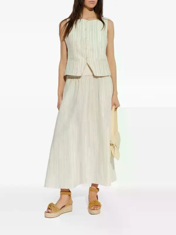 SAMSOE SAMSOE Sathea Striped Maxi Skirt - Neutrals