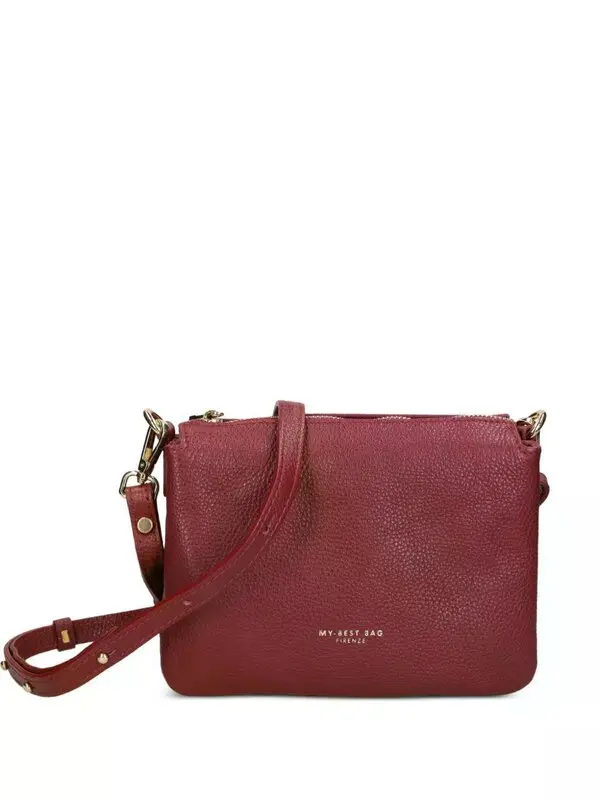 MY BEST BAG FIRENZE Zip Leather Cross Body Bag - Red
