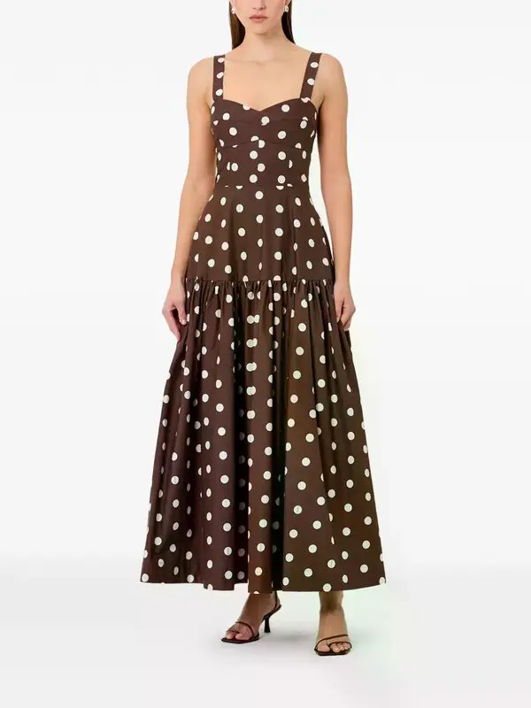 NICHOLAS Valeria Polka Dot Midi Dress
