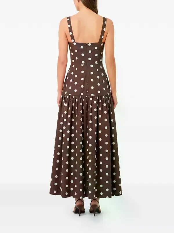 NICHOLAS Valeria Polka Dot Midi Dress