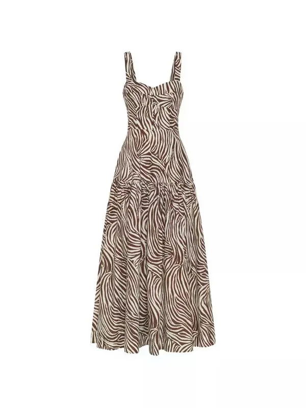 NICHOLAS Valeria Printed Mini Dress - Brown