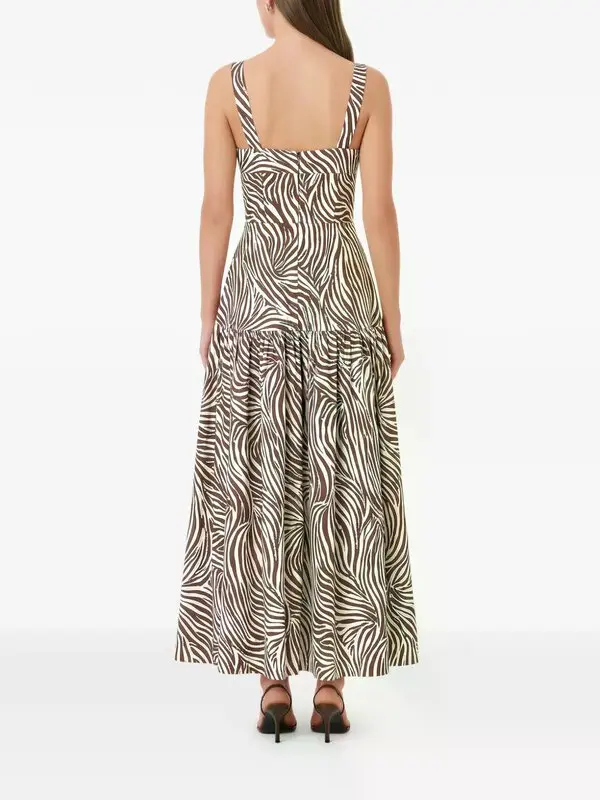 NICHOLAS Valeria Printed Mini Dress - Brown