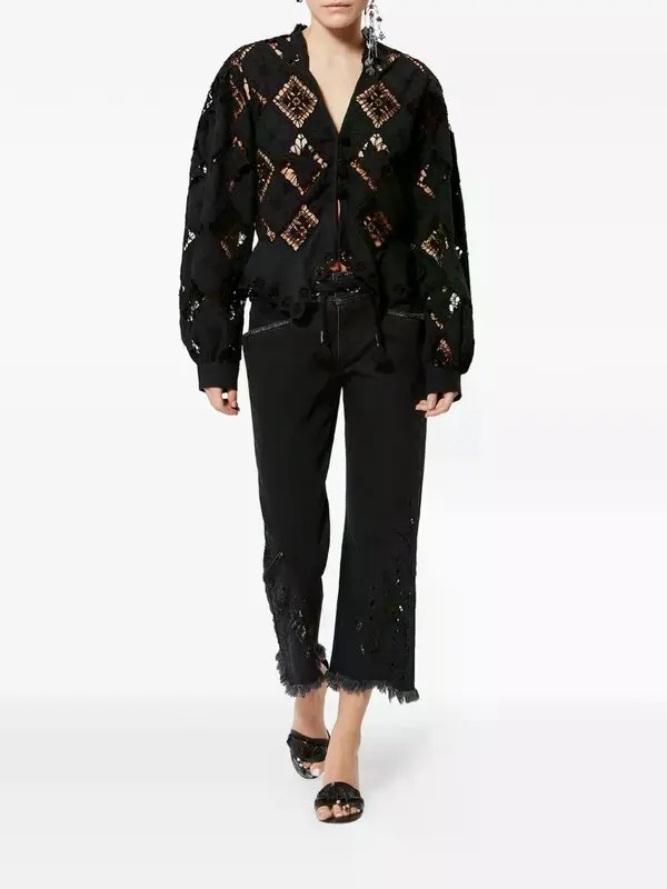 Isabel Marant Étoile Nina Openwork Blouse - Black