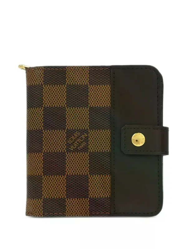 LOUIS VUITTON 2009 Check Zip Wallet - Brown