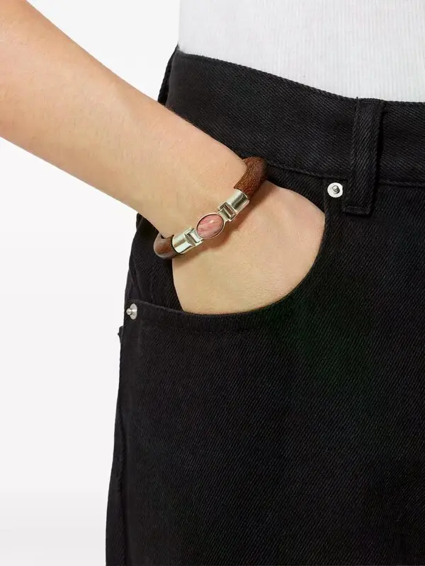 Isabel Marant Étoile Taylor Wood Stone Bracelet - Silver