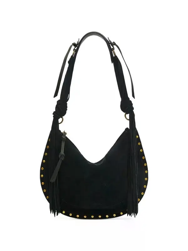 Isabel Marant Soft Studded Half-moon Shoulder Bag - Black