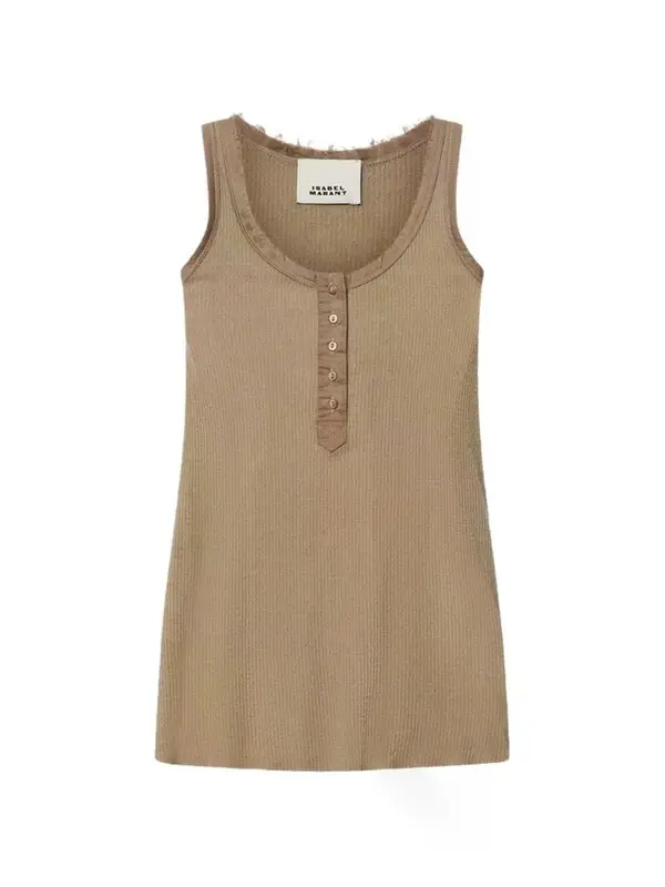 Isabel Marant Helma Button-fastening Tank Top - Neutrals