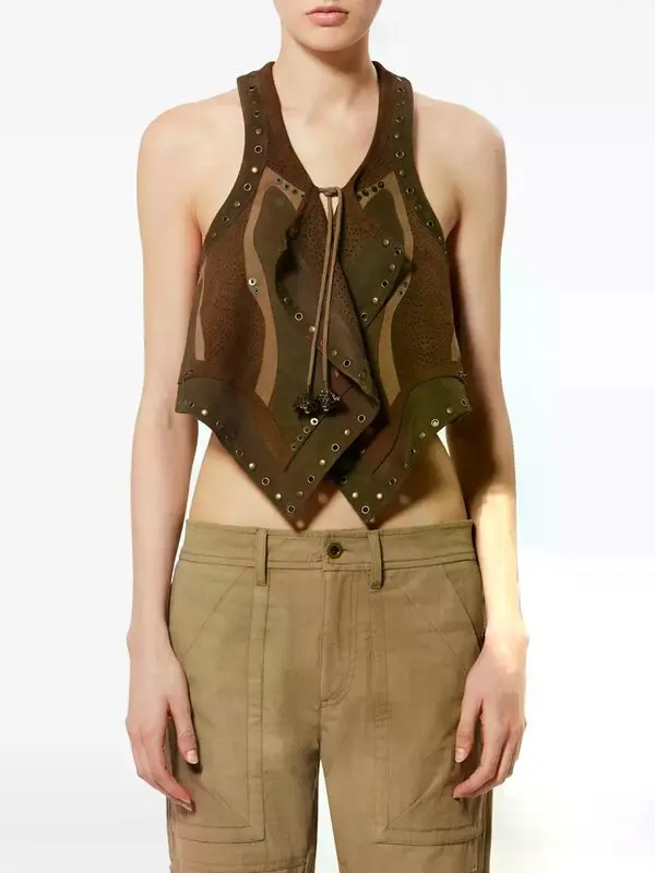 Isabel Marant Kelby Asymmetrical Patchwork Vest