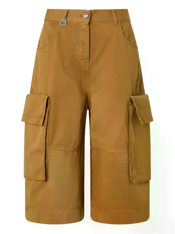 Pinko Cargo-pocket Knee-length Shorts - Brown