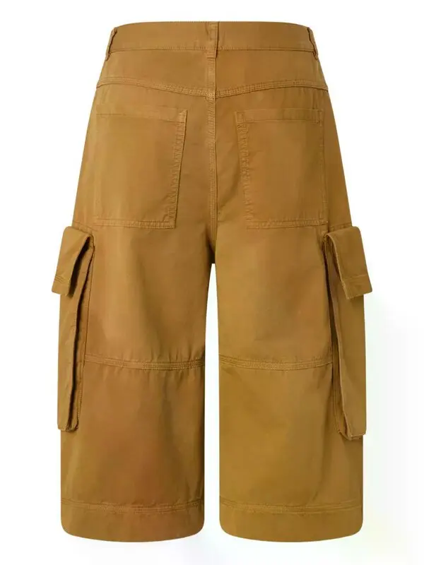 Pinko Cargo Bermuda Shorts With Rivet Embellishment - Neutrals