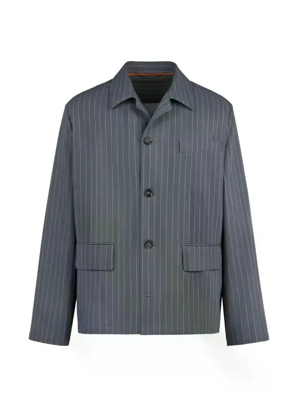 TOD'S Pinstripe-pattern Flap-pocket Jacket
