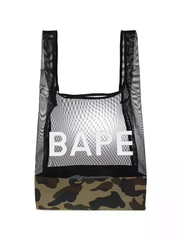 A BATHING APE 1st Camo Mesh Tote Bag - Green