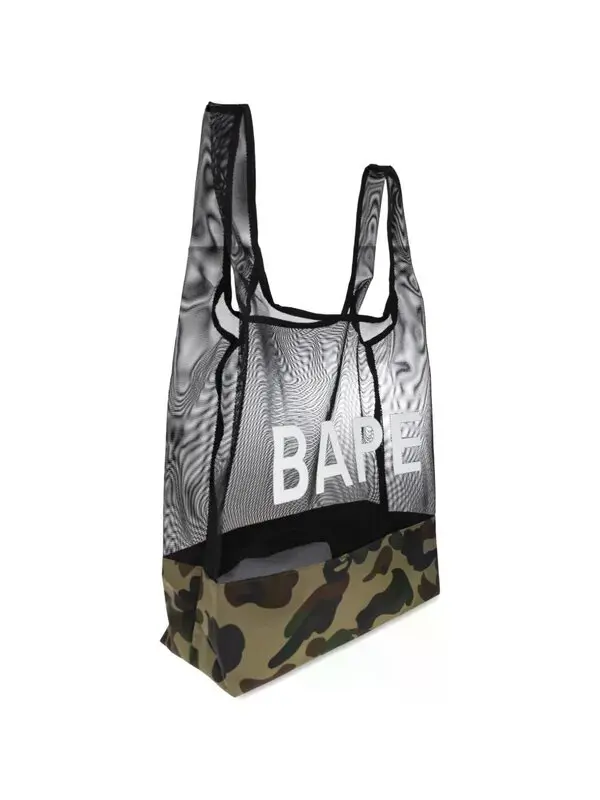 A BATHING APE 1st Camo Mesh Tote Bag - Green