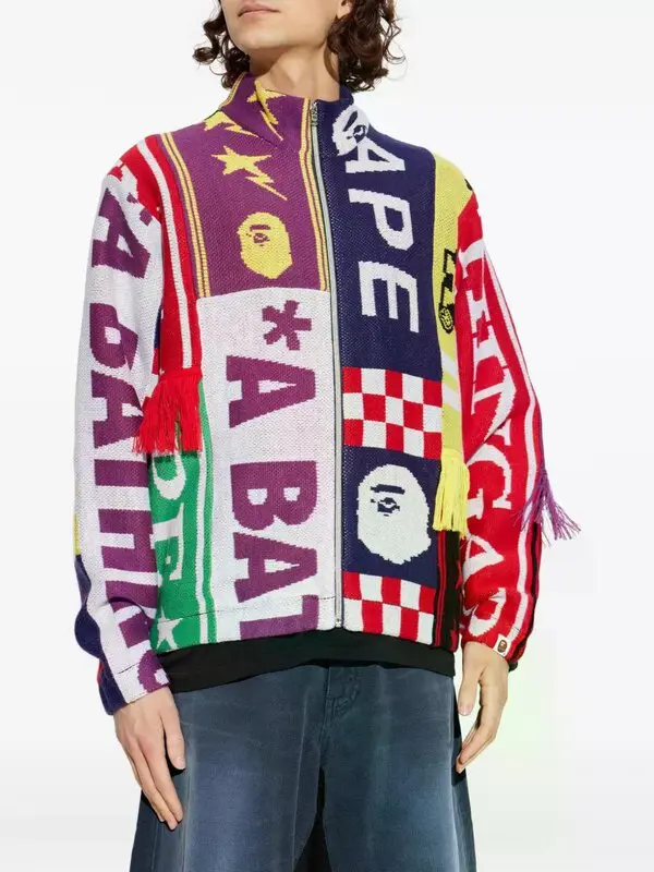 A BATHING APE Scarf-pattern Track Jacket