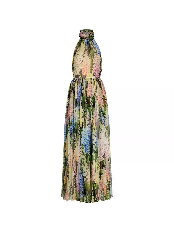 Oscar De La Renta Foxglove Chiffon Gown - Green