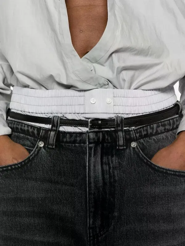 Alexander Wang Belt-loop Belted Jeans - Grey