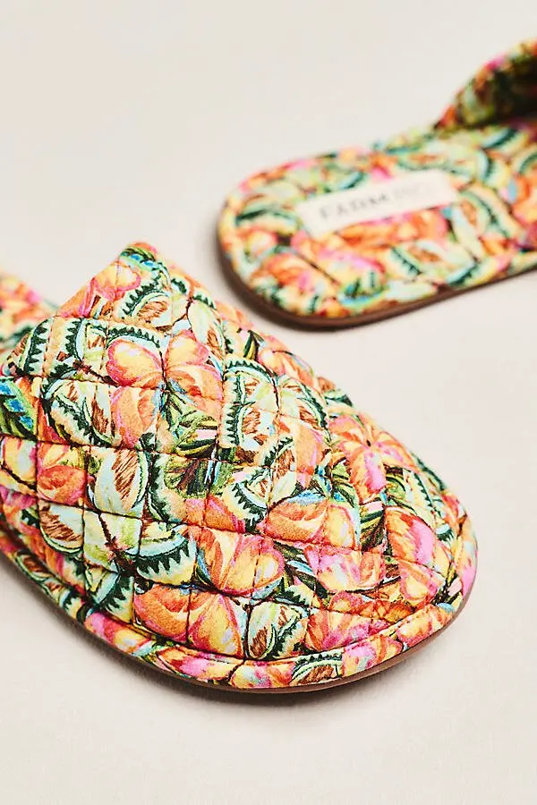 Farm Rio Quilted Hotel Slippers