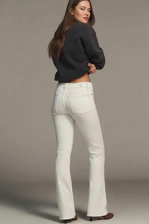 7 For All Mankind Leggy High-rise Bootleg Jeans - Natural