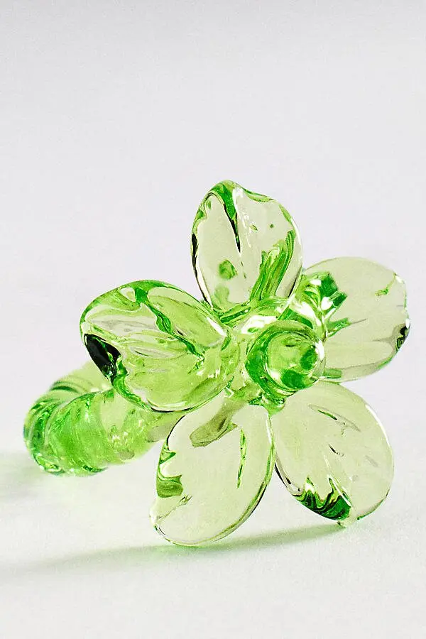 LEVENS JEWELS Levens Statement Flower Rg - Green