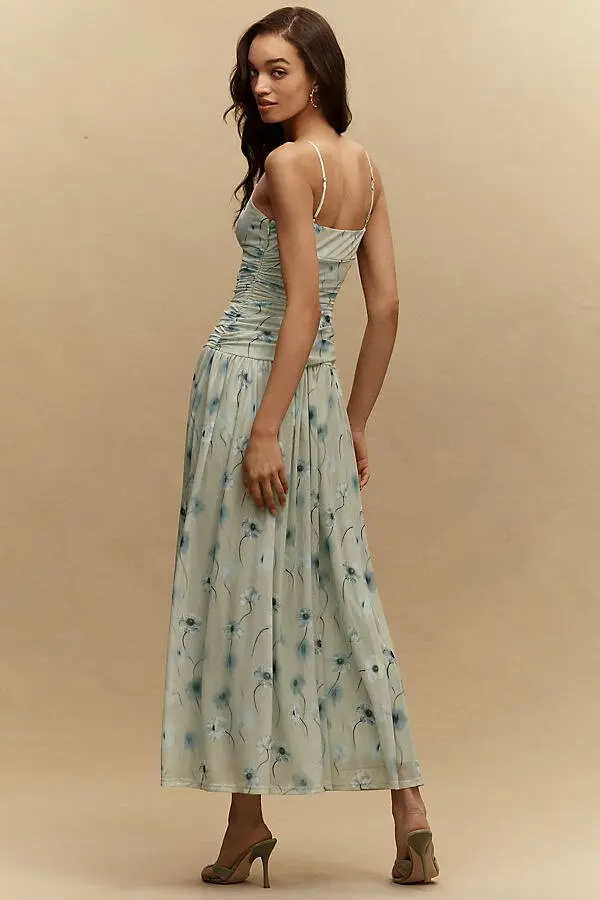 Bhldn Ellie Mesh Corset Midi Dress