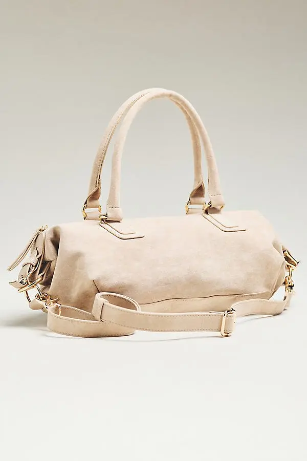 Anthropologie Artacho Faux Suede Large Slouchy Shoulder Bag - Neutral