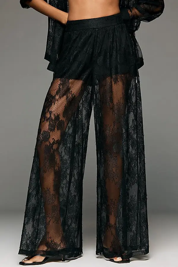 Bardot Hildie Lace Wide-leg Pants